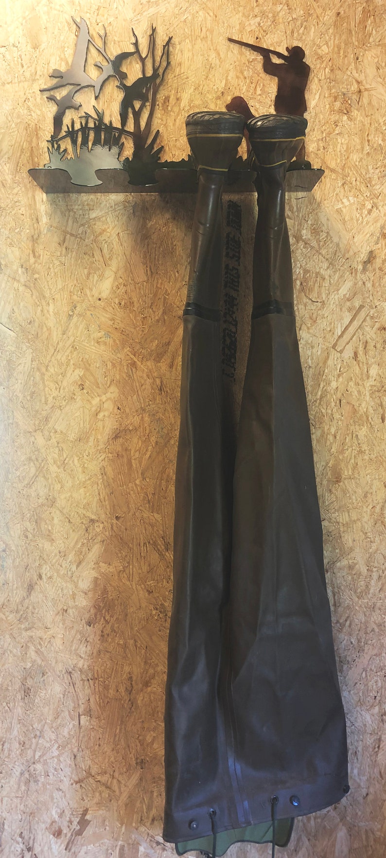 Wader Hanger Duck Hunting Fly Fishing Metal Wall Art for Drying Chest ...