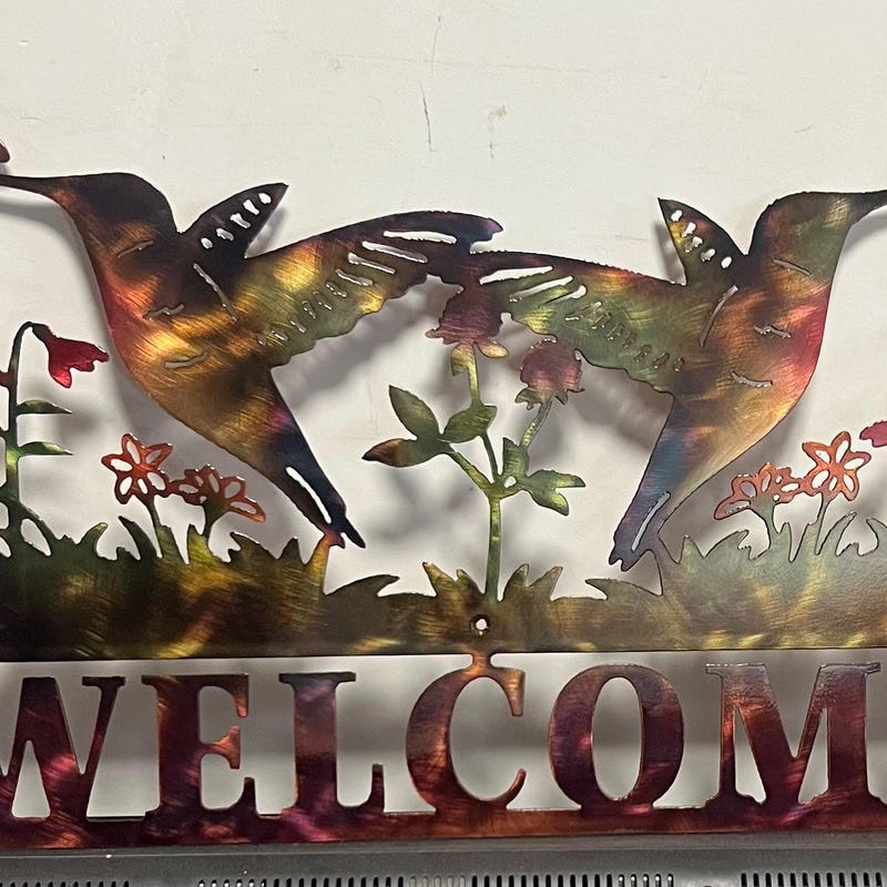 Hanging Welcome Sign Hummingbird - Etsy