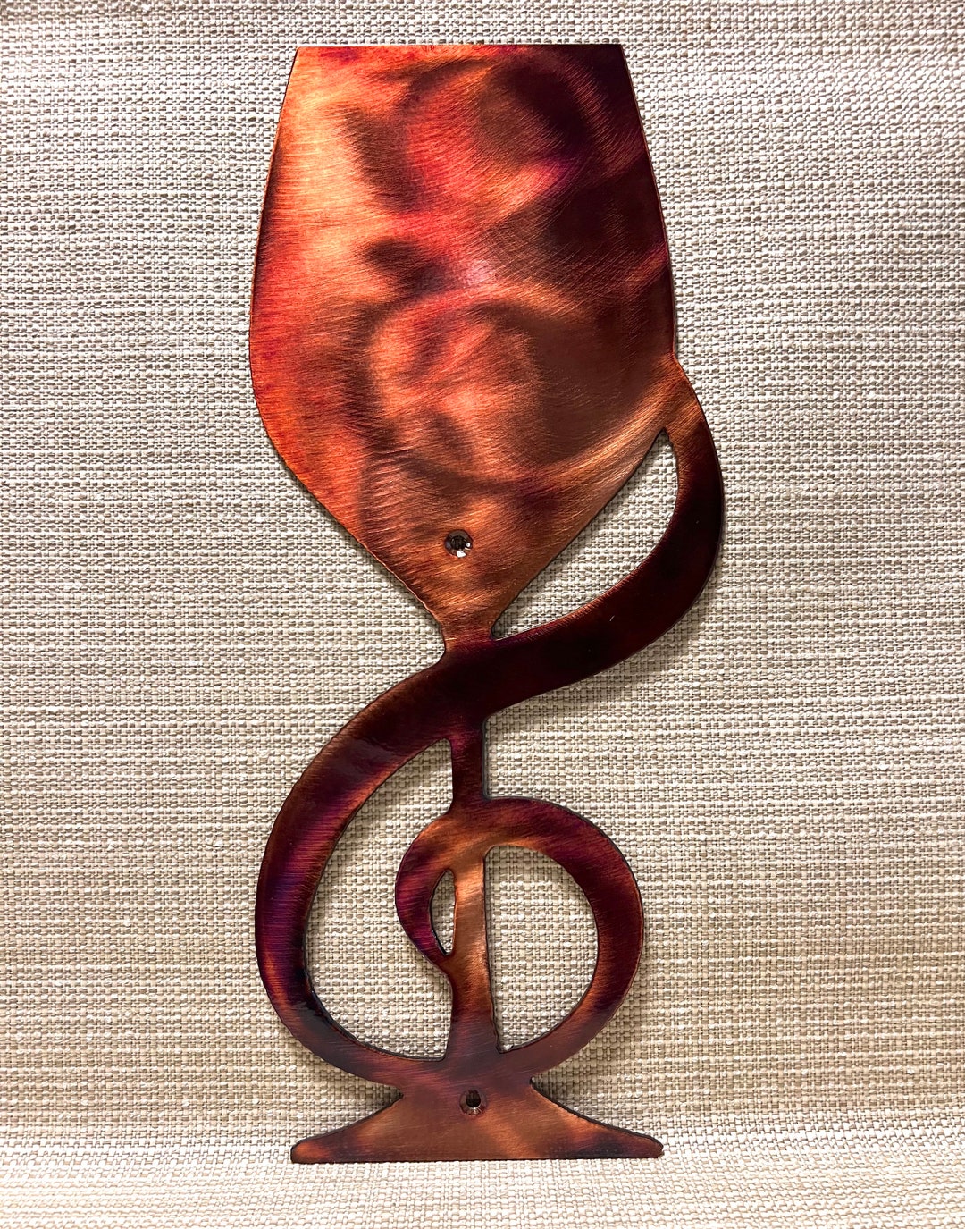 Wine Glass With Music Note Metal Wall Art Kitchen and Bar Decor - Etsy