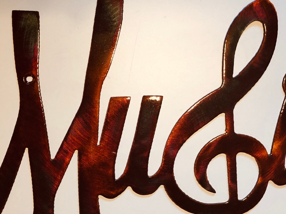 Music and Treble Clef Plasma Cut Indoor or Outdoor Metal Wall Art - Etsy