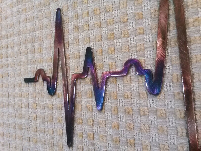 EKG Heartbeat Wine Glass Plasma Cut Indoor or Outdoor Metal | Etsy