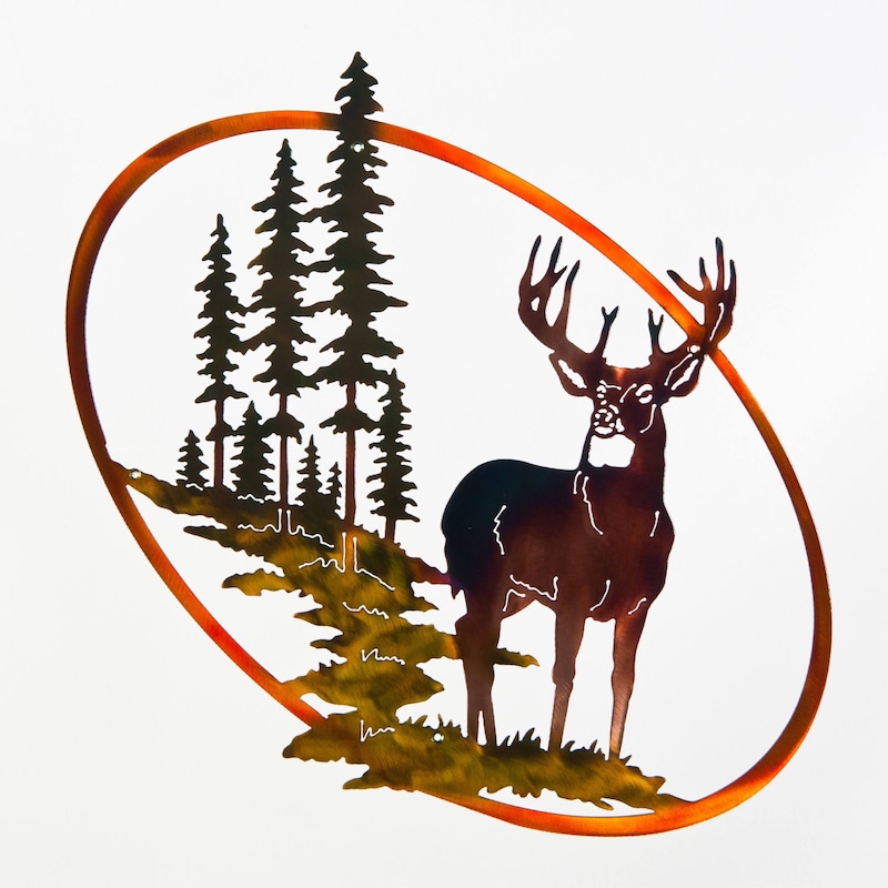 Copper Deer Scene - Etsy