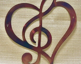 Treble Clef Eighth Note Double Eighth Note Music Music Notes Metal Wall ...