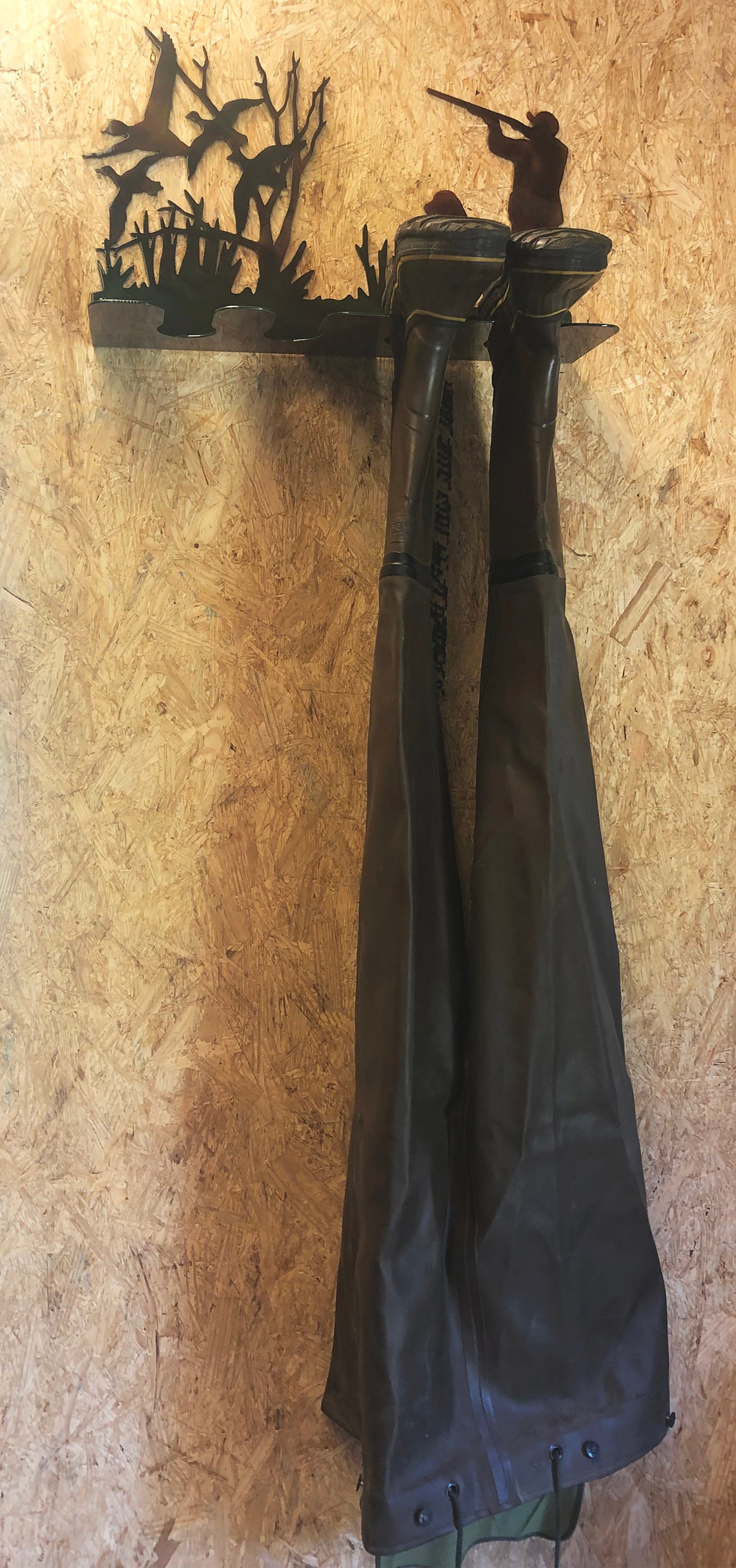 Wader Hanger Duck Hunting Fly Fishing Metal Wall Art For | Etsy
