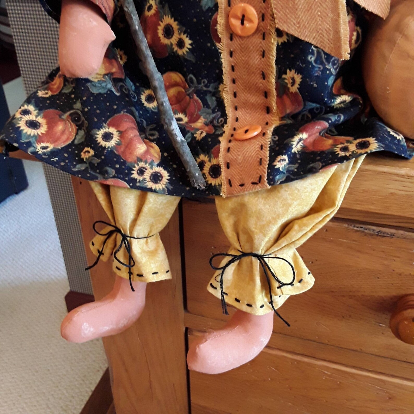 Primitive Fall Pumpkin Doll Fall Scarecrow Girl Primitive - Etsy