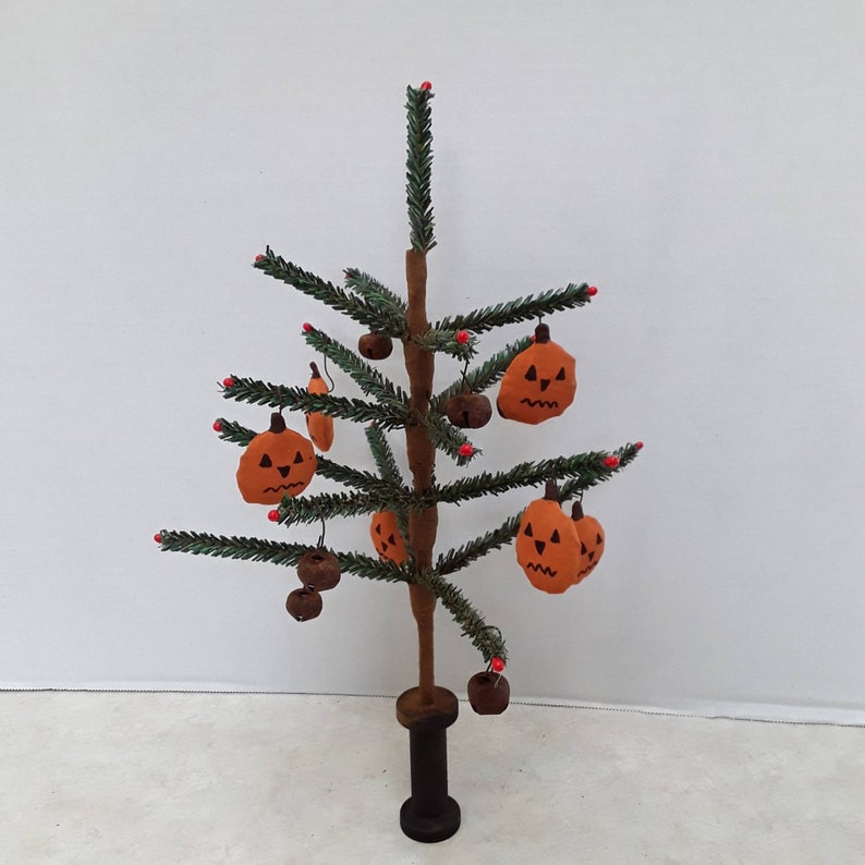 Primitive Faux German Single Feather Tree With Rusty Star and - Etsy