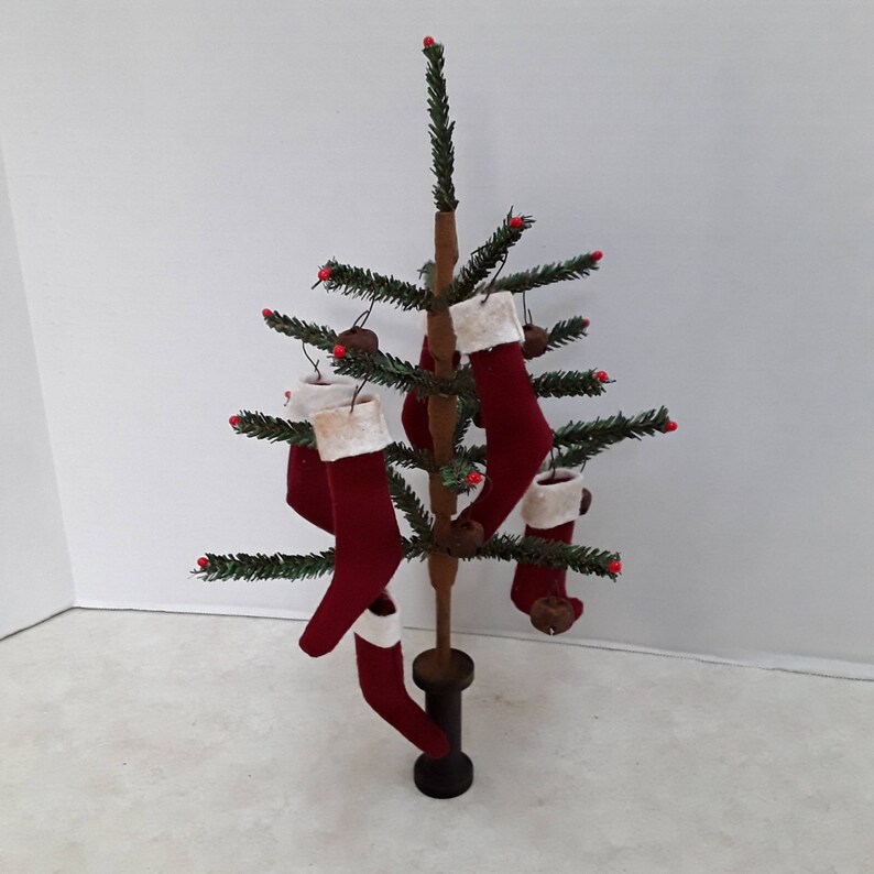 Primitive Faux German Single Feather Tree With Rusty Star and - Etsy