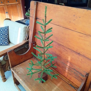 Primitive Christmas / Winter Faux Feather Tree Nearly 3 Feet Tall ...