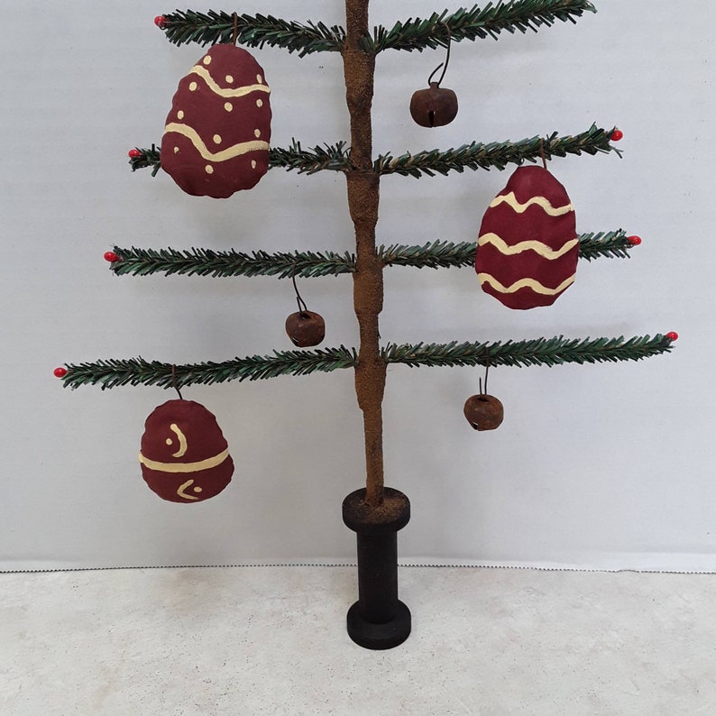 Primitive Faux German Single Feather Tree With Rusty Star and | Etsy