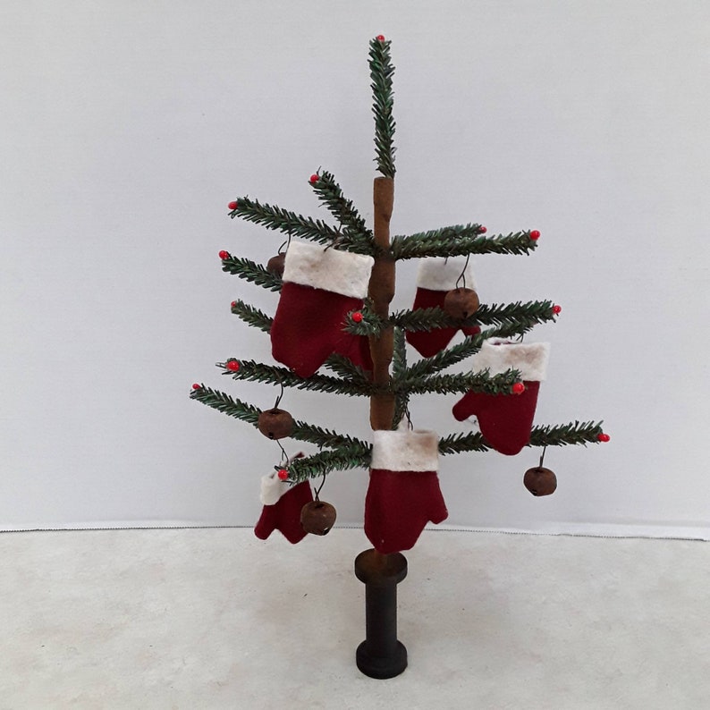 Primitive Faux German Single Feather Tree With Rusty Star and - Etsy