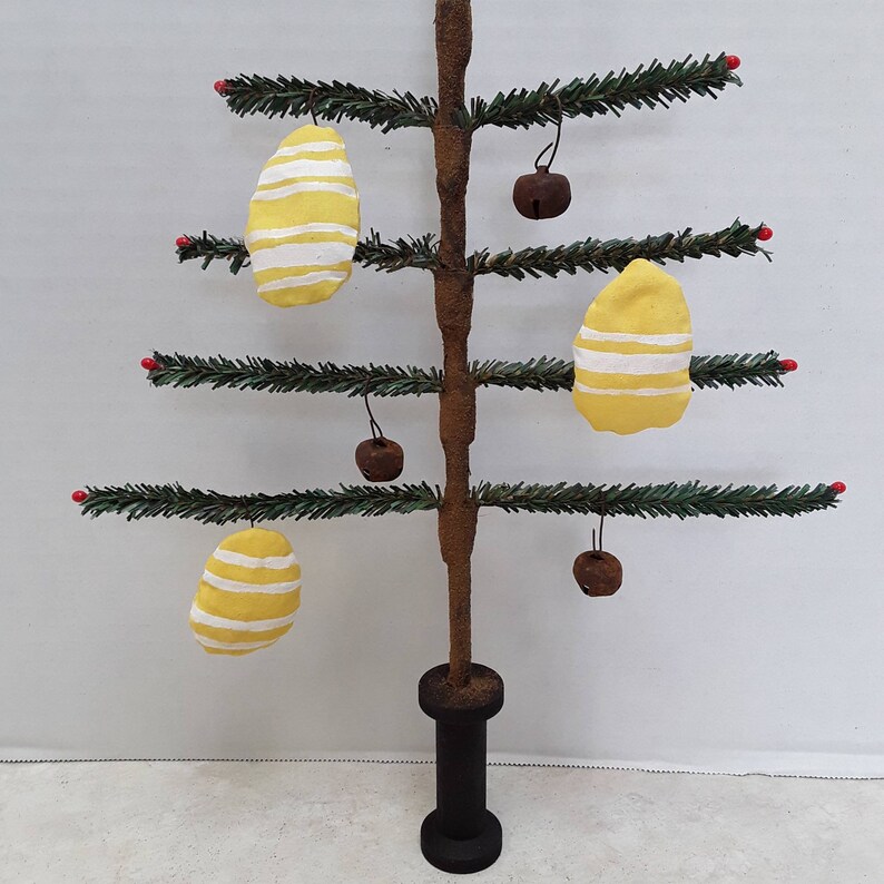 Primitive Faux German Single Feather Tree With Rusty Star and - Etsy