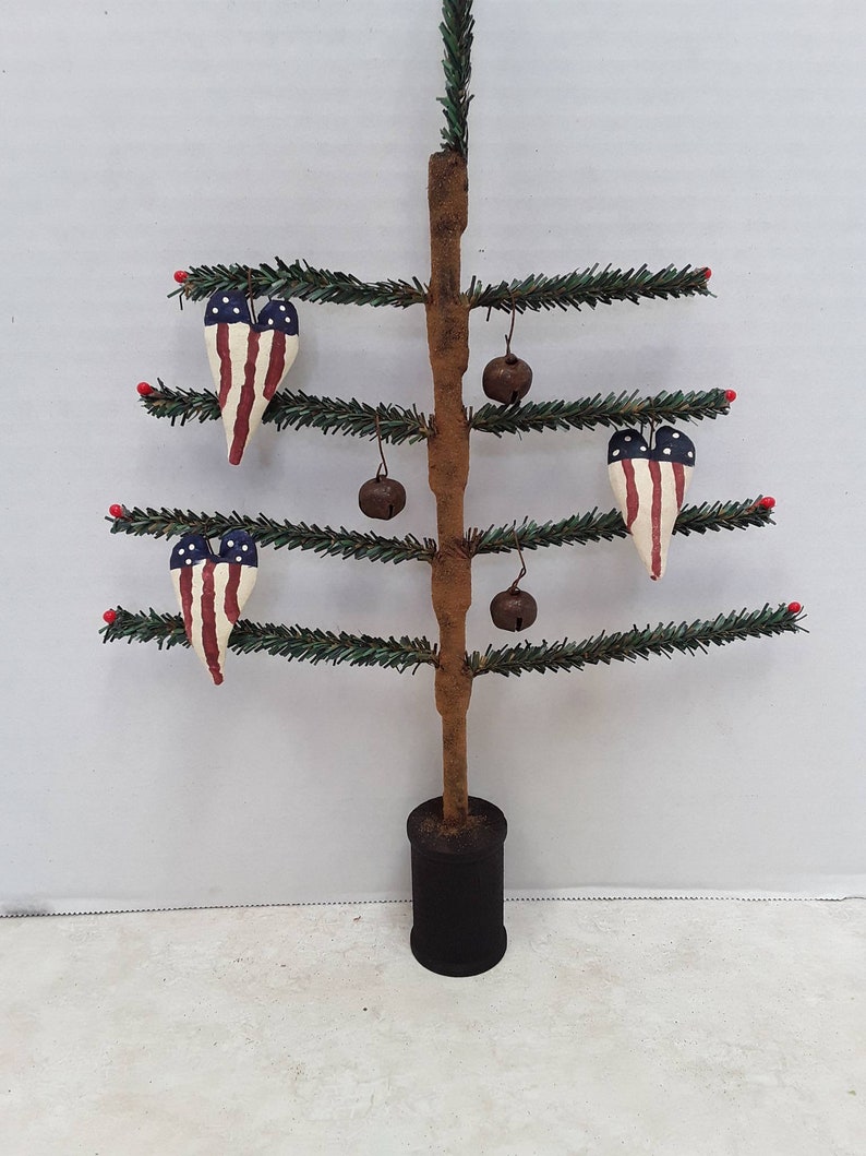 Primitive Faux German Single Feather Tree With Rusty Star and - Etsy
