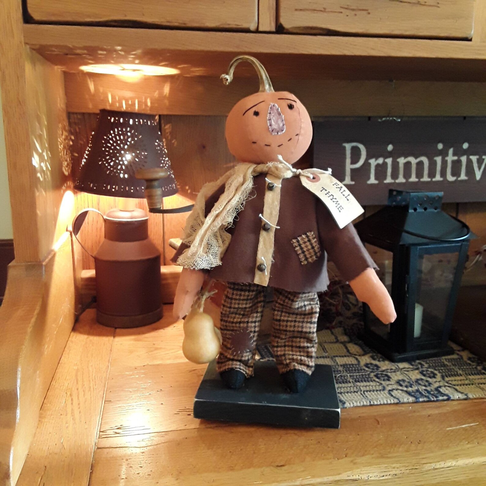 Primitive Fall Pumpkin Doll Fall Scarecrow Girl Primitive - Etsy