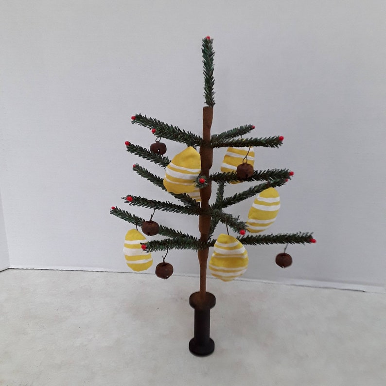 Primitive Faux German Single Feather Tree With Rusty Star and - Etsy