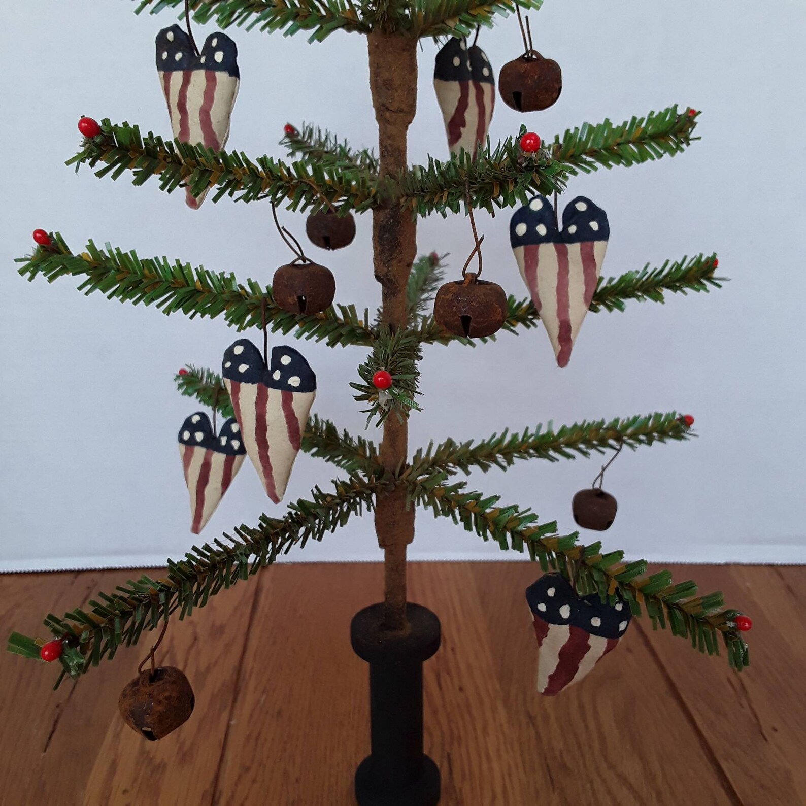 Primitive Christmas Faux Feather Tree With Snowman and Candy - Etsy