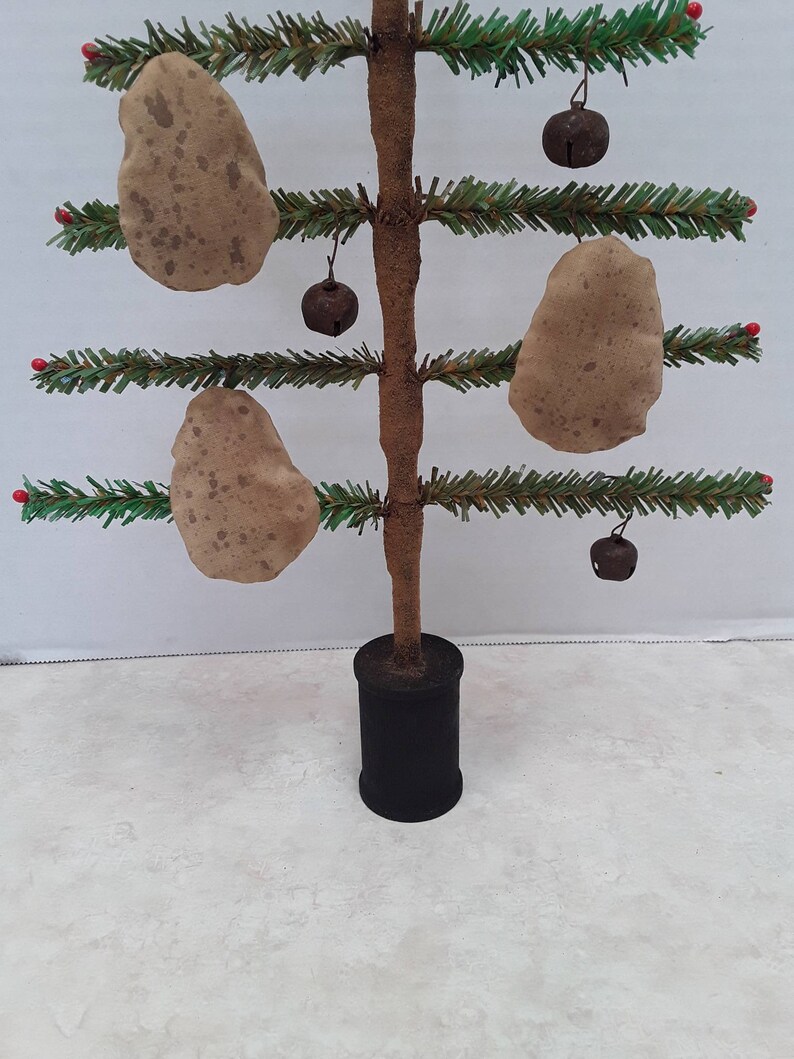 Primitive Faux German Single Feather Tree With Rusty Star and - Etsy