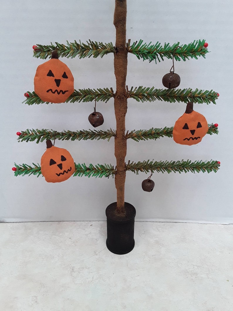 Primitive Faux German Single Feather Tree With Rusty Star and - Etsy