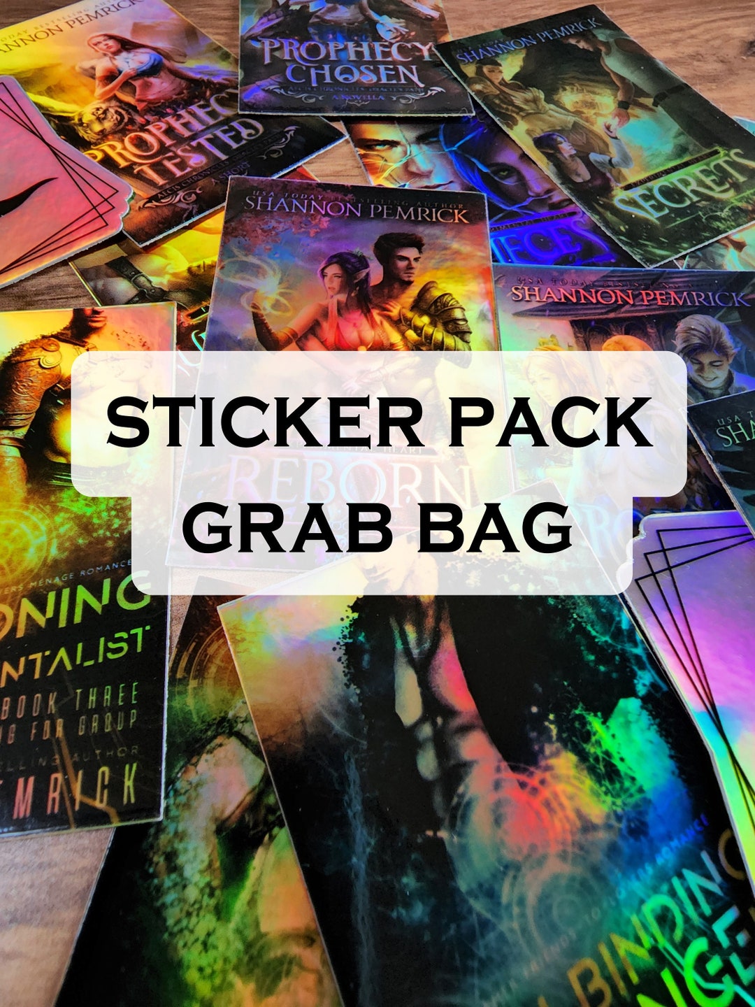 Holo Sticker Pack Holographic Book Cover Grab Bag - Etsy