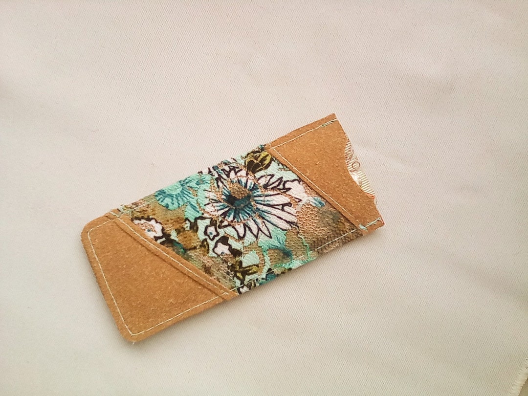 Light Camel Suede Pill Case, Turquoise Lace, Original Gift Idea for ...