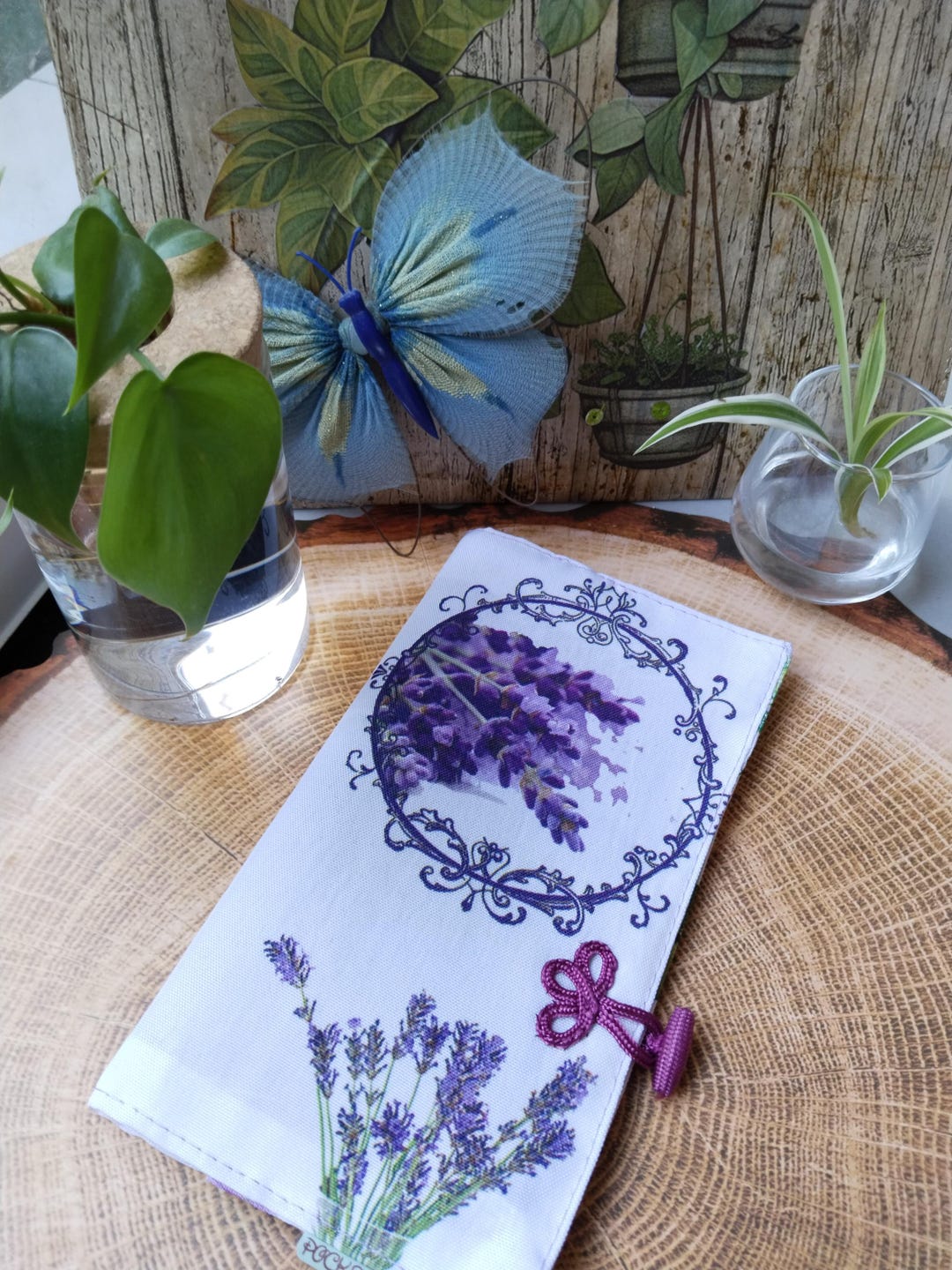Lavender Checkbook Holder, Pastel Color, Purple, Eco-friendly Gift Idea ...