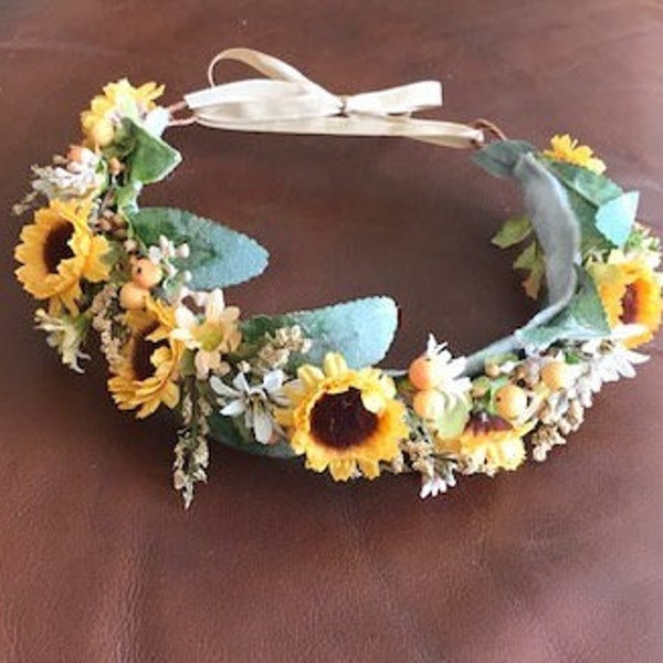 Sunflower Crown - Etsy