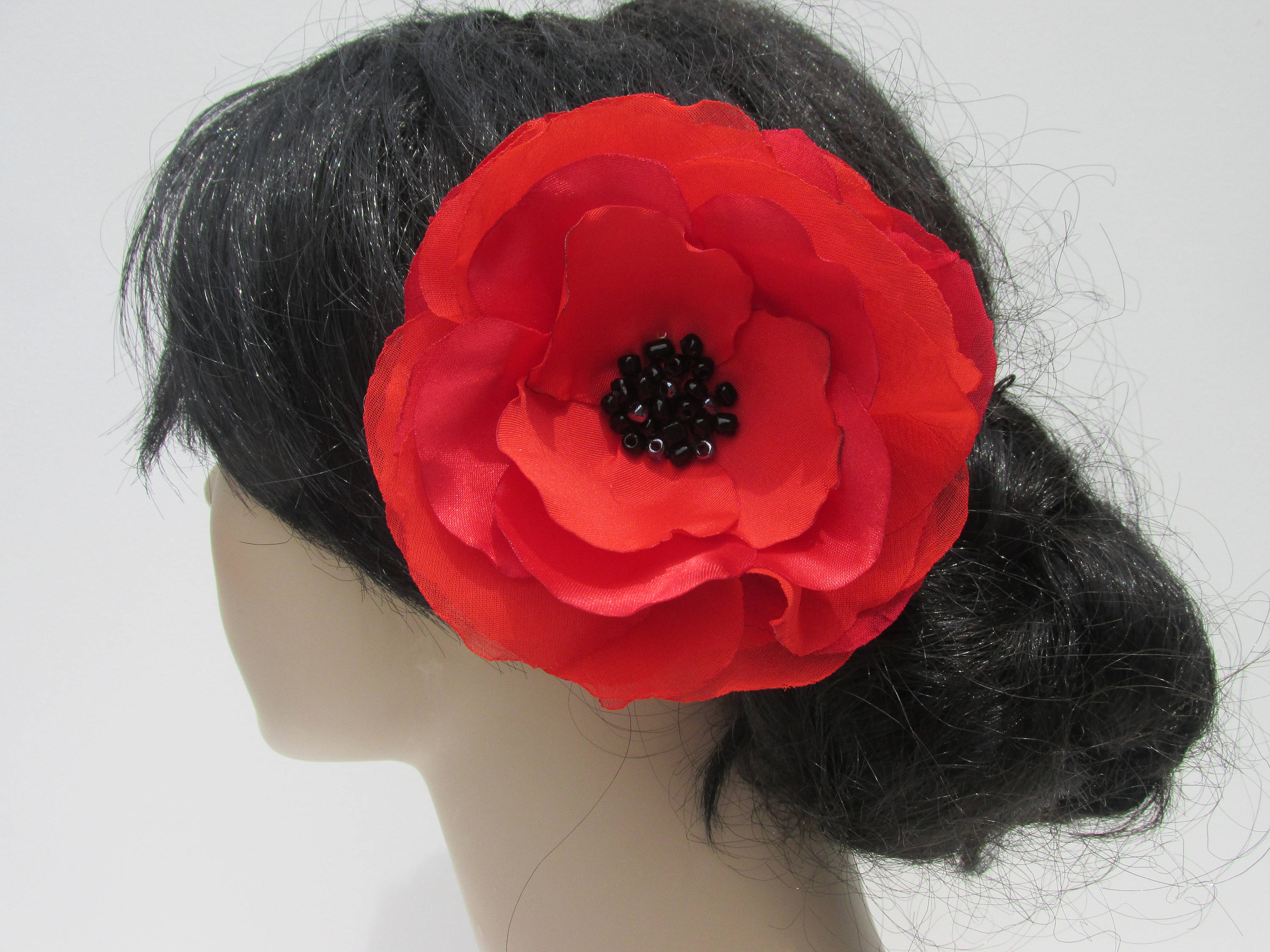 Sale Large and Beautiful Red Poppy Hair Clip or Dress Pin. - Etsy