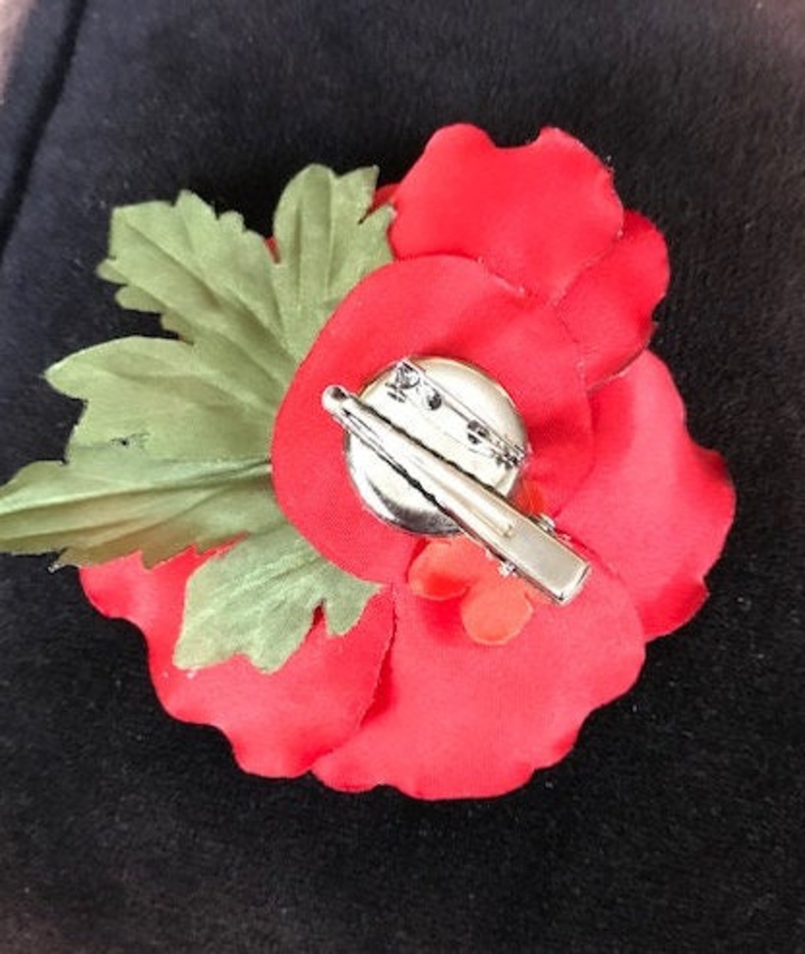 Large and Beautiful Red Poppy Hair Clip or Dress Pin With - Etsy