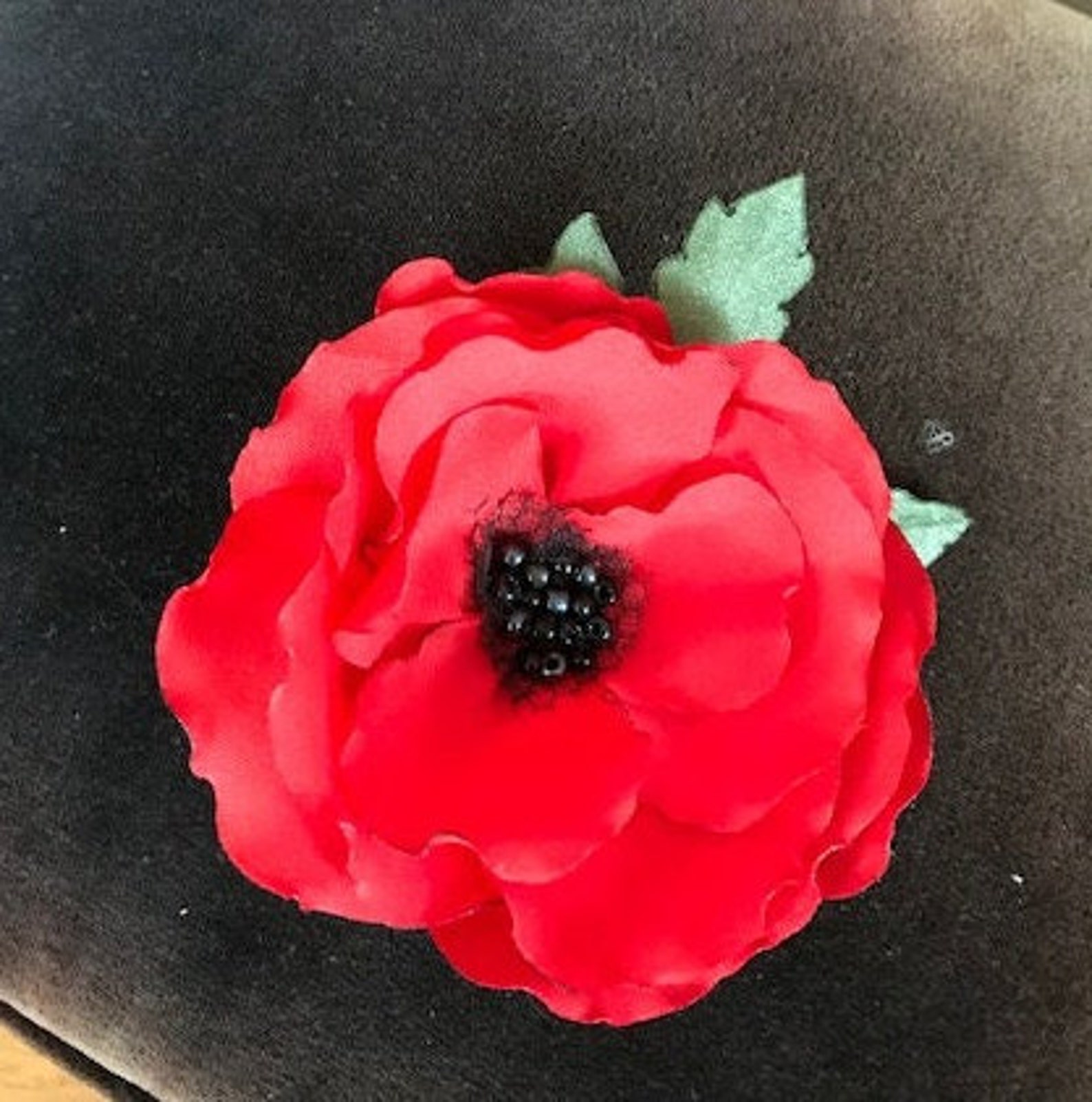 Large and Beautiful Red Poppy Hair Clip or Dress Pin With - Etsy