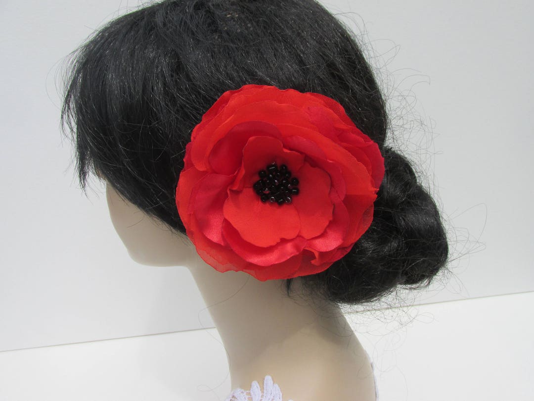 Sale, Large and Beautiful Red Poppy Hair Clip or Dress Pin. - Etsy