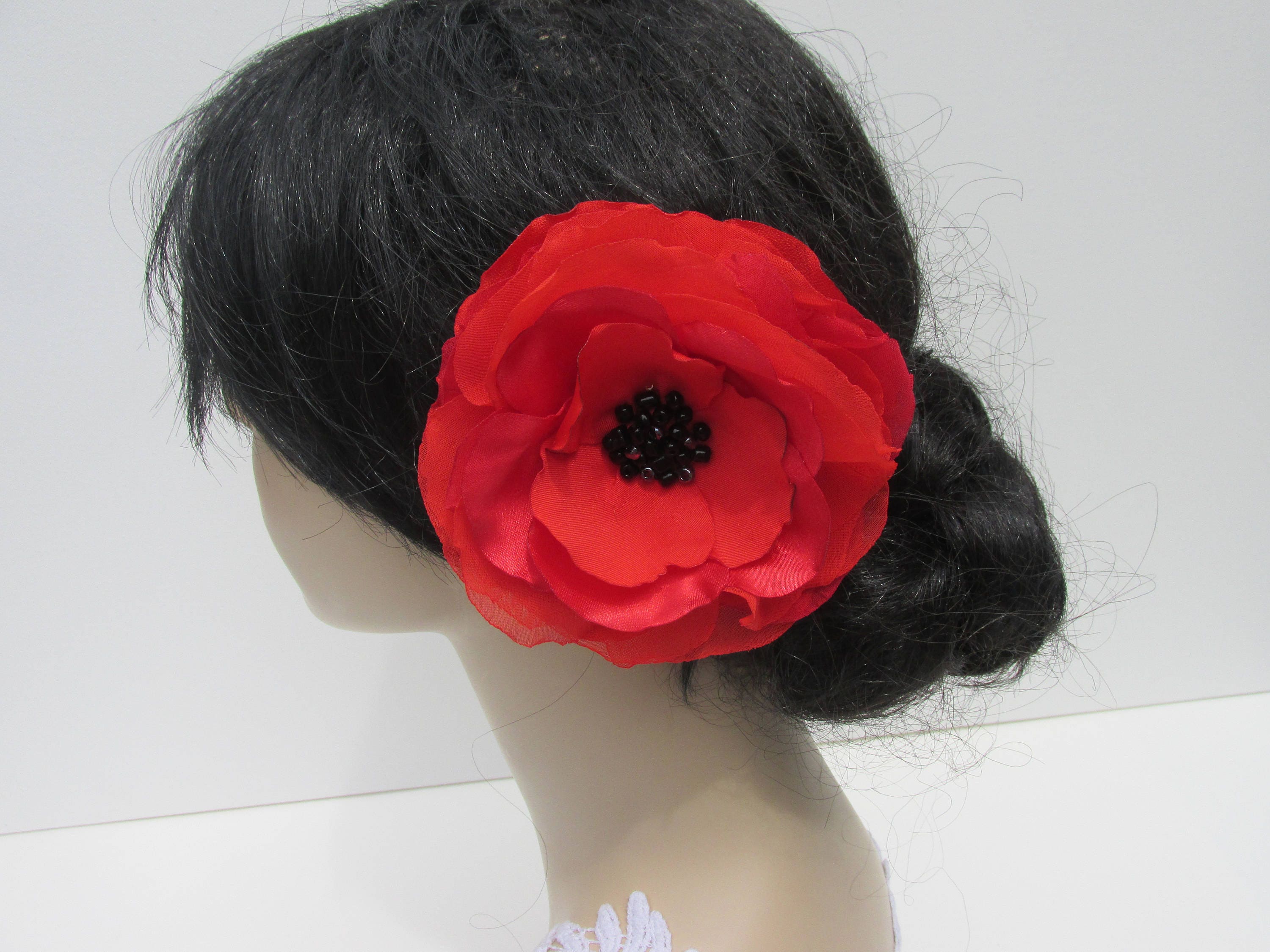 Sale, Large and Beautiful Red Poppy Hair Clip or Dress Pin. - Etsy