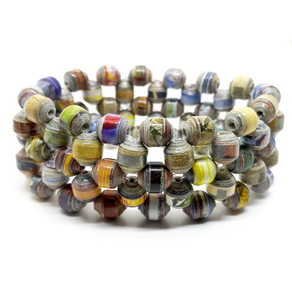 Paper Bead Bracelet - Etsy
