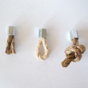 Rope Drawer Handle, Cabinet Pull: Steel Nut Hexagonal End - Etsy