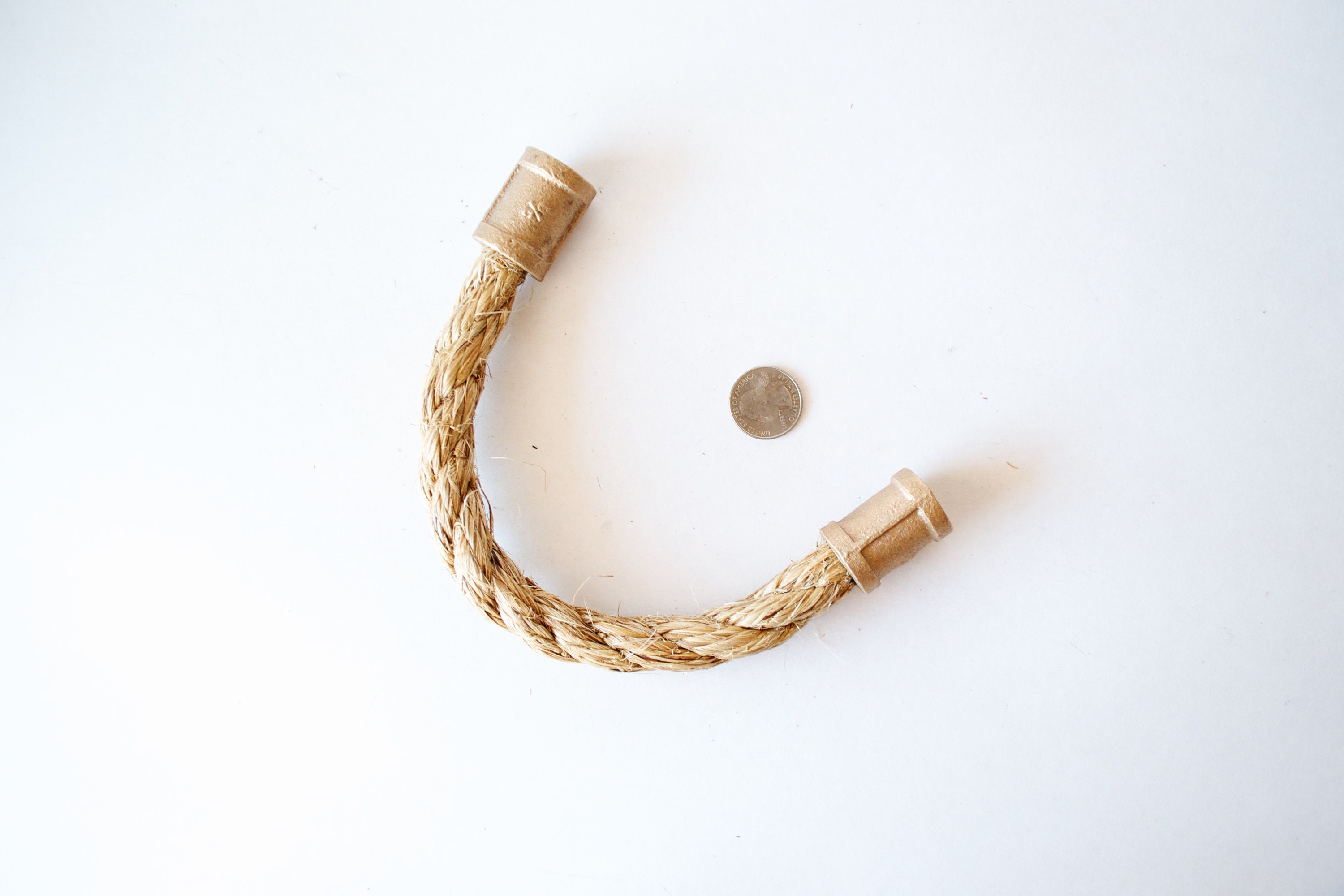 Rope Drawer Handle Cabinet Pull: Red Brass Pipe Straight End | Etsy