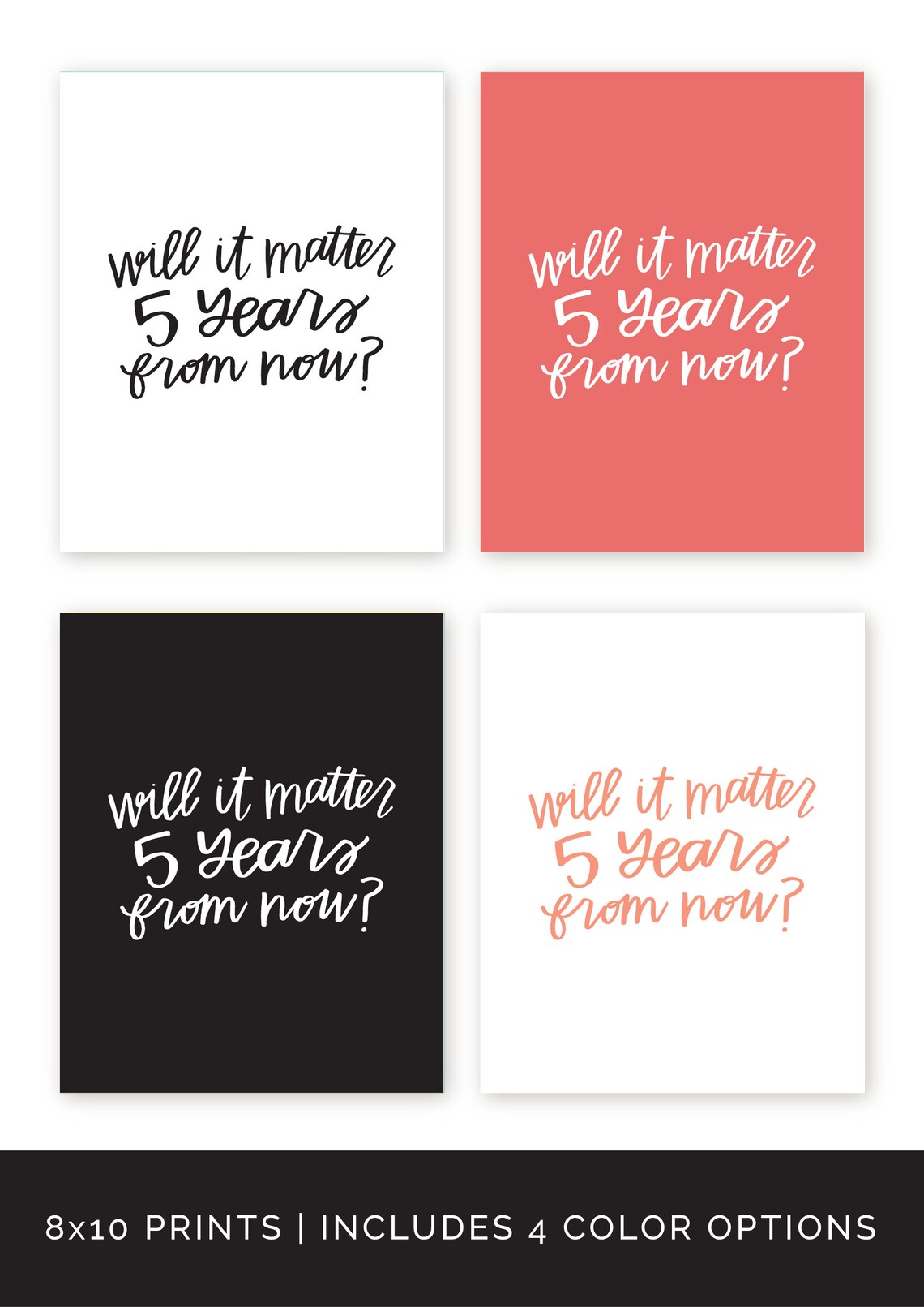 Will It Matter 5 Years From Now Digital Print Includes Color & BW ...