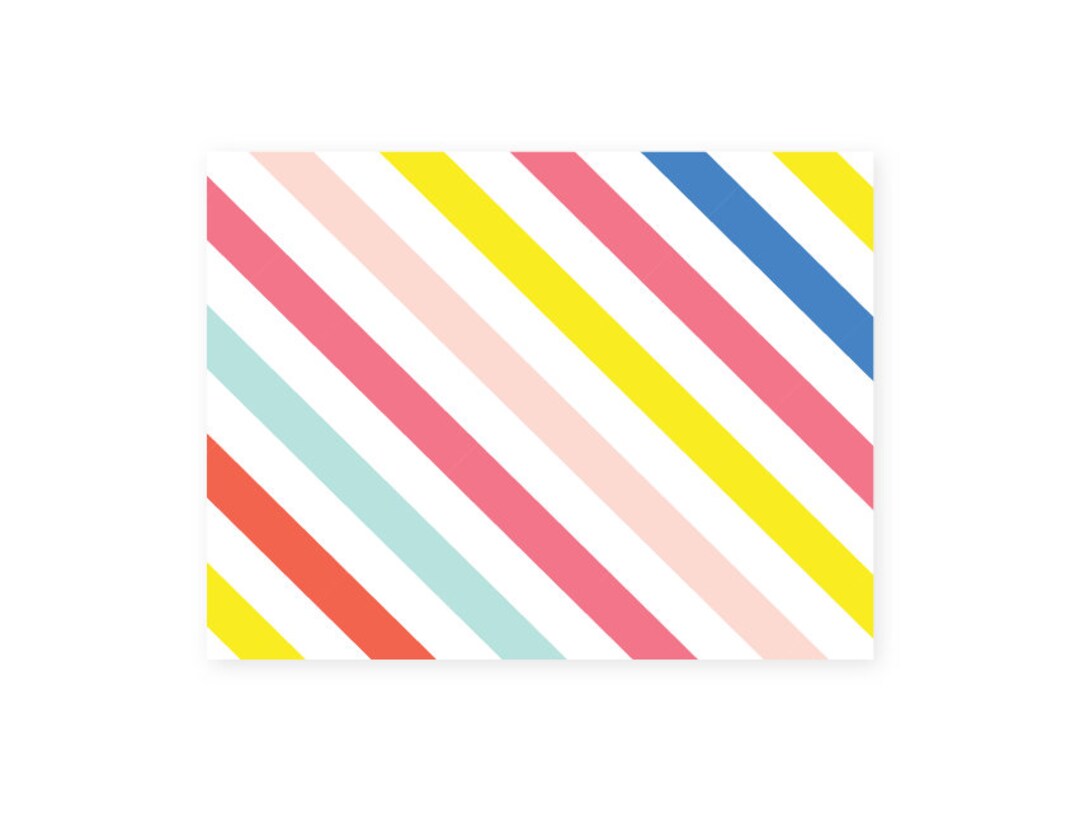Neapolitan Stripe Postcard • Instant Download • Print 4 per Page ...