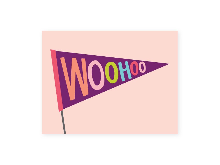 Woohoo Plag Postcard Instant Download Print 4 per Page Download ...