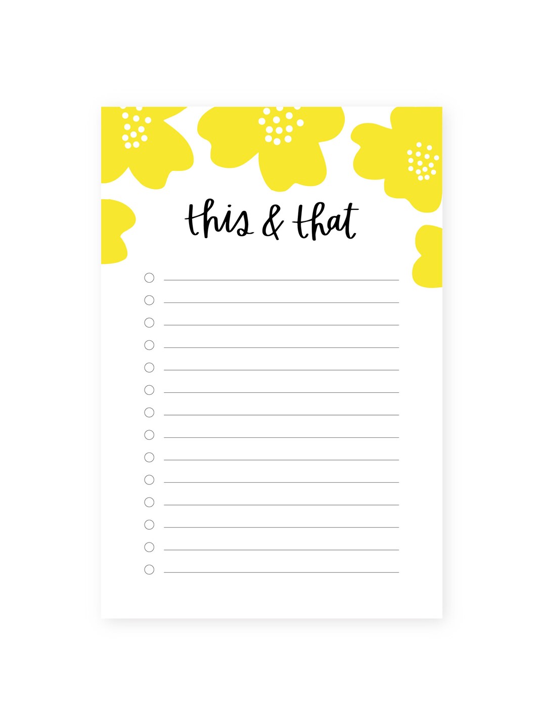 This & That To-do List • Instant Download • To-do List • Download Once ...