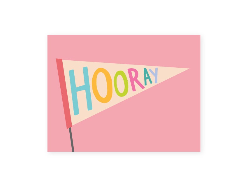 Hooray Flag Postcard Instant Download Print 4 per Page Download ...
