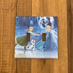 Frozen Elsa, Anna, and Olaf Double Pronged Switchplate, FROZ5 - Etsy