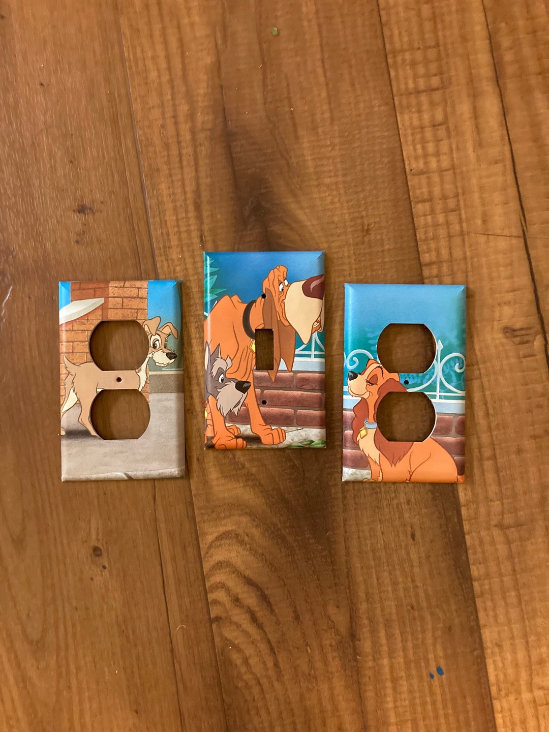 Set of Lady and the Tramp Light Switch and Electrical Covers, Trusty ...