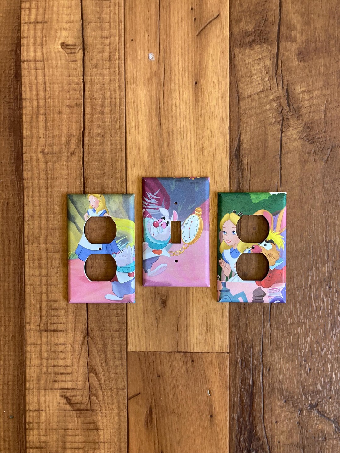 Alice in Wonderland Light Switch and Two Electrical Outlet Covers ...