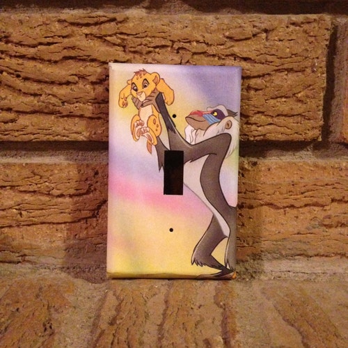 Simba and Nala Light Switch Cover Lion King LK20 - Etsy