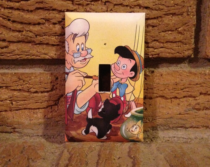 Handmade Geppetto and Pinocchio Light Switch Cover Pinocchio - Etsy