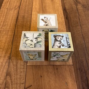 Little Bear Wooden Nursery Blocks, Large Blocks - Etsy