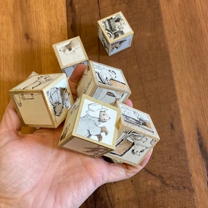 Little Bear Wooden Blocks, Nursery Blocks - Etsy