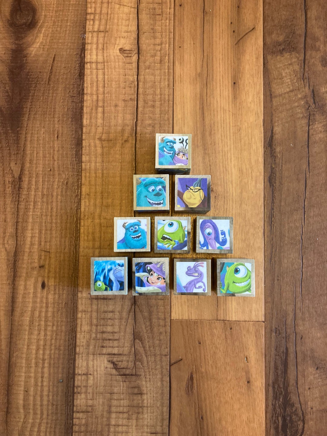 Monster's Inc Wooden Block Gift Set - Etsy