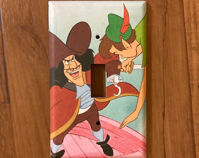 Peter Pan Light Switch Cover Pan and Captain Hook, PP6 - Etsy