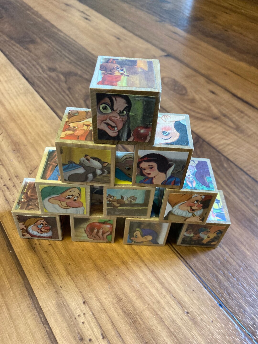 Set of 10 Snow White Wooden Blocks - Etsy