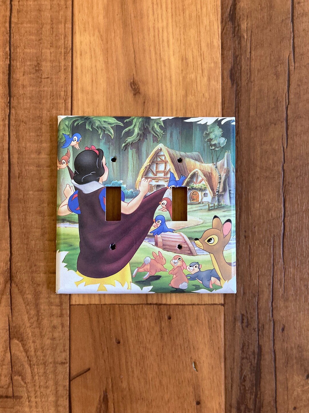 Snow White Double Prong Light Switch Cover - Etsy