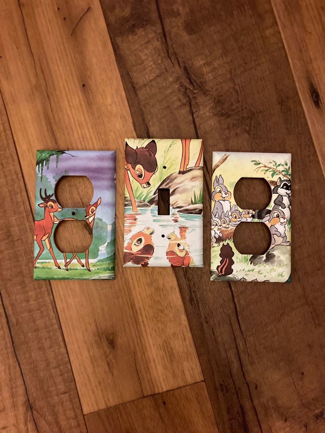 Bambi Light Switch and Electrical Outlet Cover, Bambi, Thumper, Flower ...